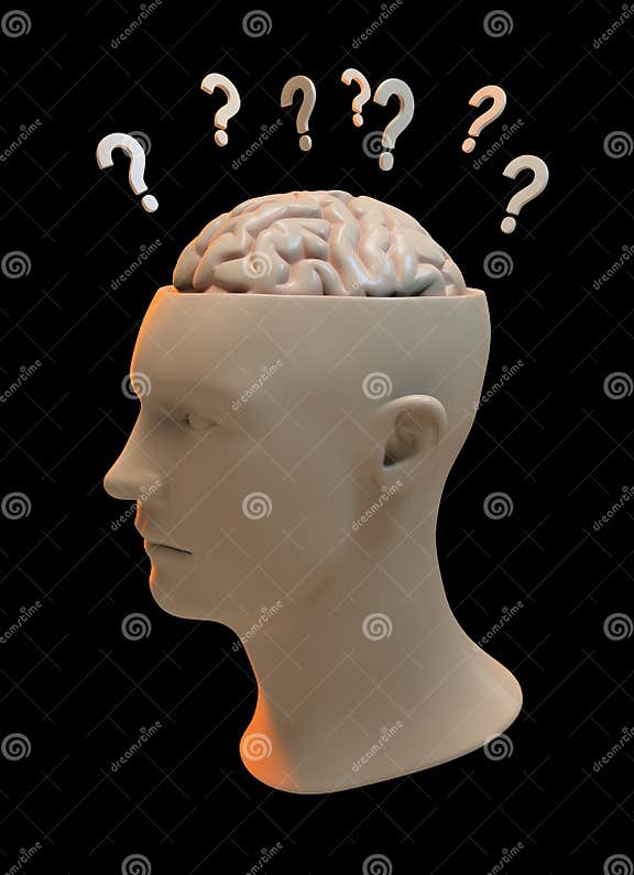 Lots of questions stock illustration. Illustration of cerebellum - 7471899