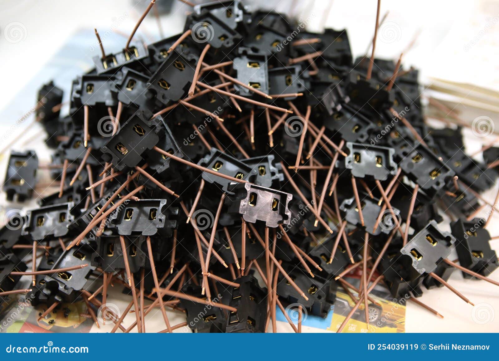 Pile Of Electrical Cables In The Landfill For Recyclable Materia ...