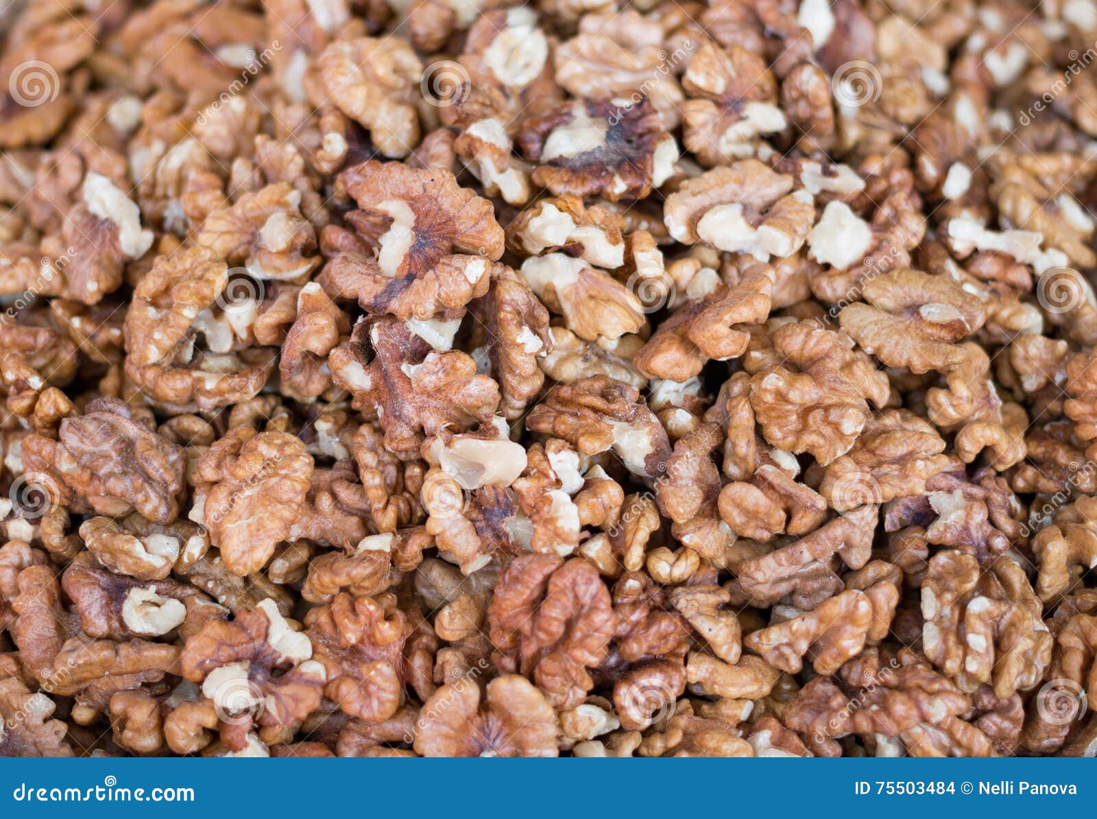 Lots of Ripe Walnuts Close Up Stock Photo - Image of dieting, core ...