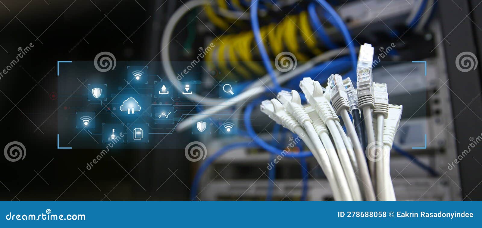 Lots of RJ45 UTP Cat6 LAN Internet Network Cable Fiber Optic and Lots ...