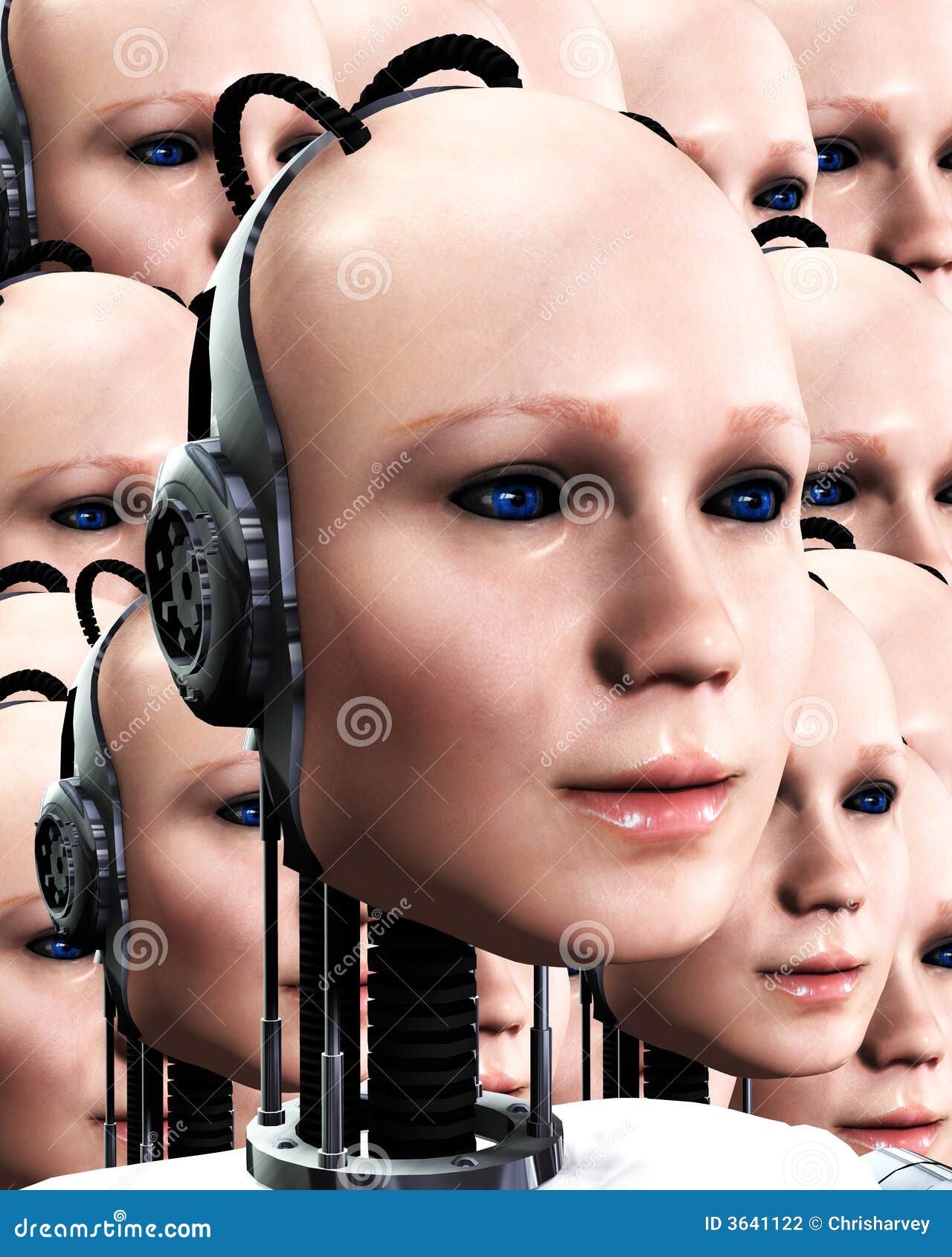 Lots of Robo Women 4 stock photo. Image of lady, androids - 3641122