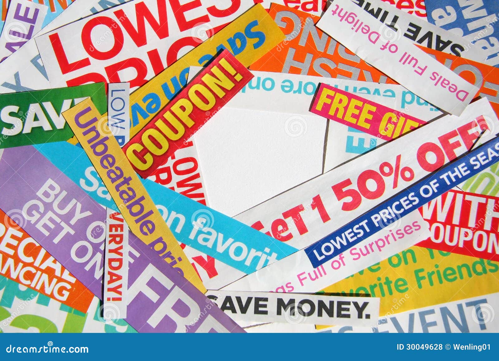 Lots of sale blurbs stock photo. Image of colorful, color - 30049628