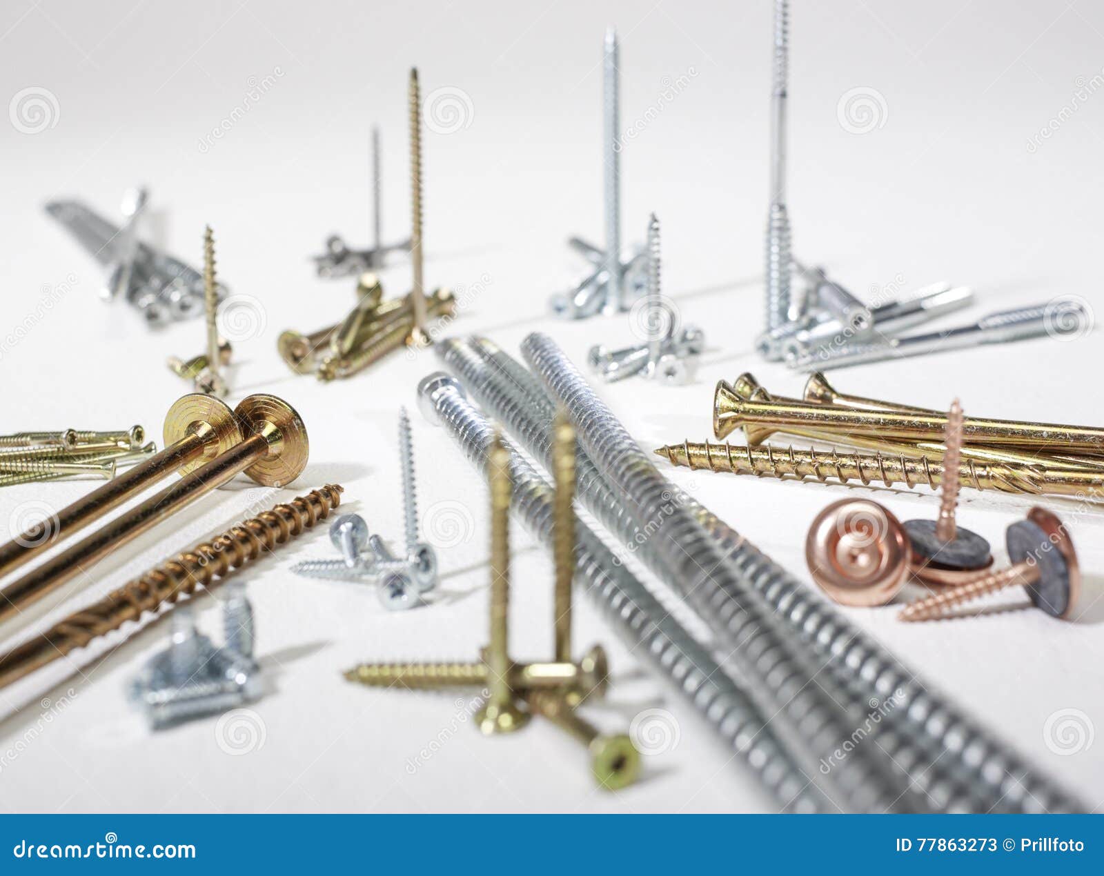 Lots of screws stock image. Image of helical, metallic - 77863273