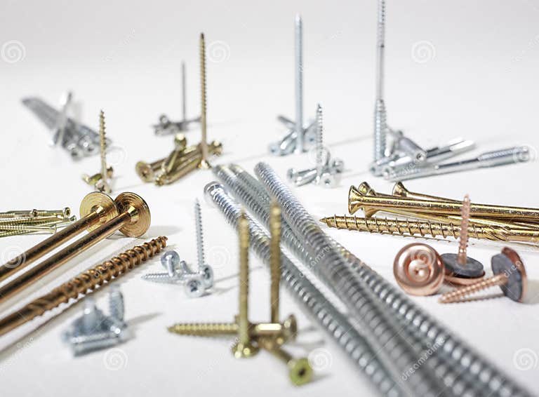 Lots of screws stock image. Image of helical, metallic - 77863273