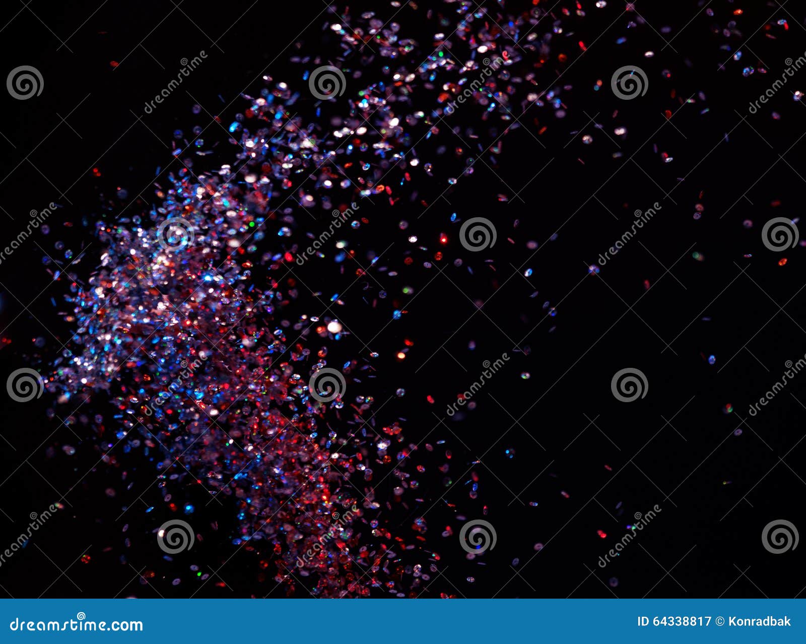 Lots of Sequins Over the Dark Background Stock Illustration ...