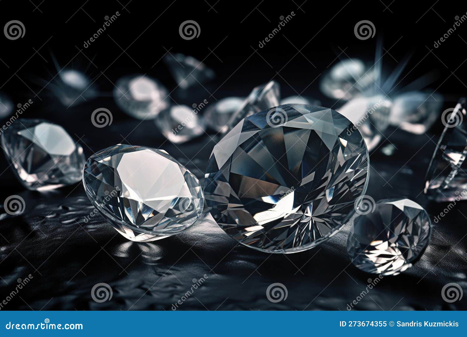 Lots of Shiny Diamonds. Generative AI Stock Illustration - Illustration ...
