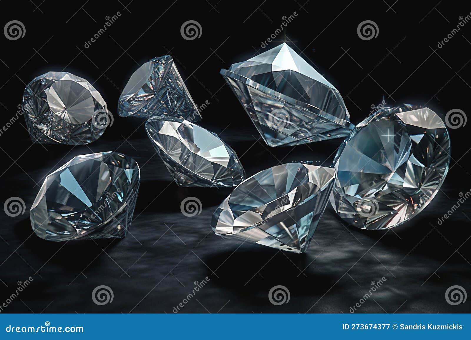 Lots of Shiny Diamonds. Generative AI Stock Illustration - Illustration ...