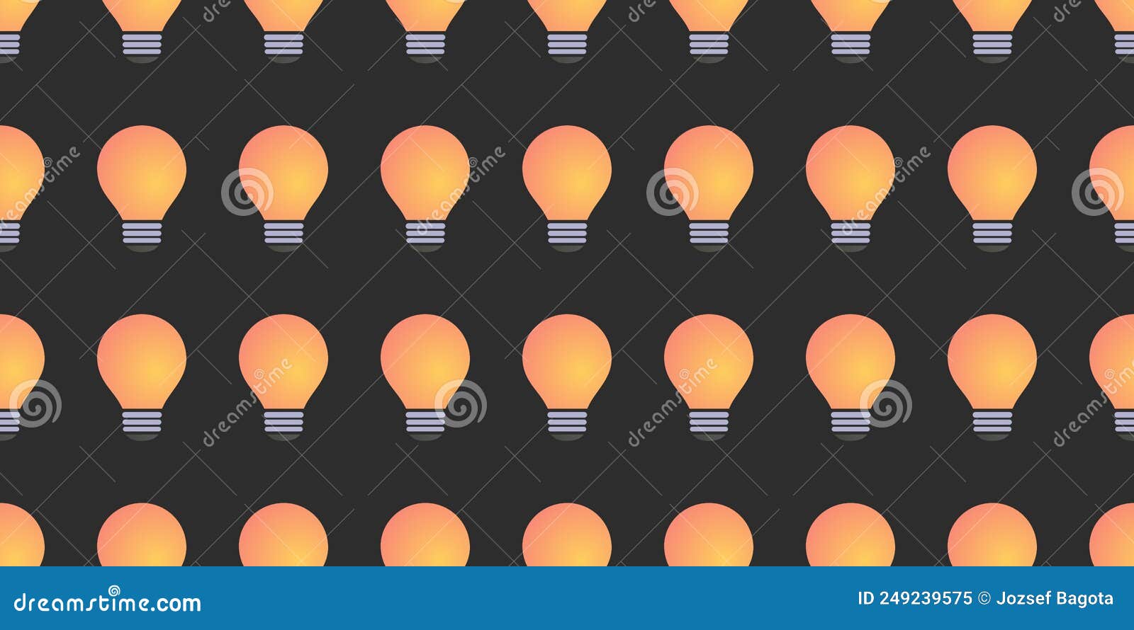 Lots of Simple Minimalist Glowing Light Bulbs Stock Vector ...