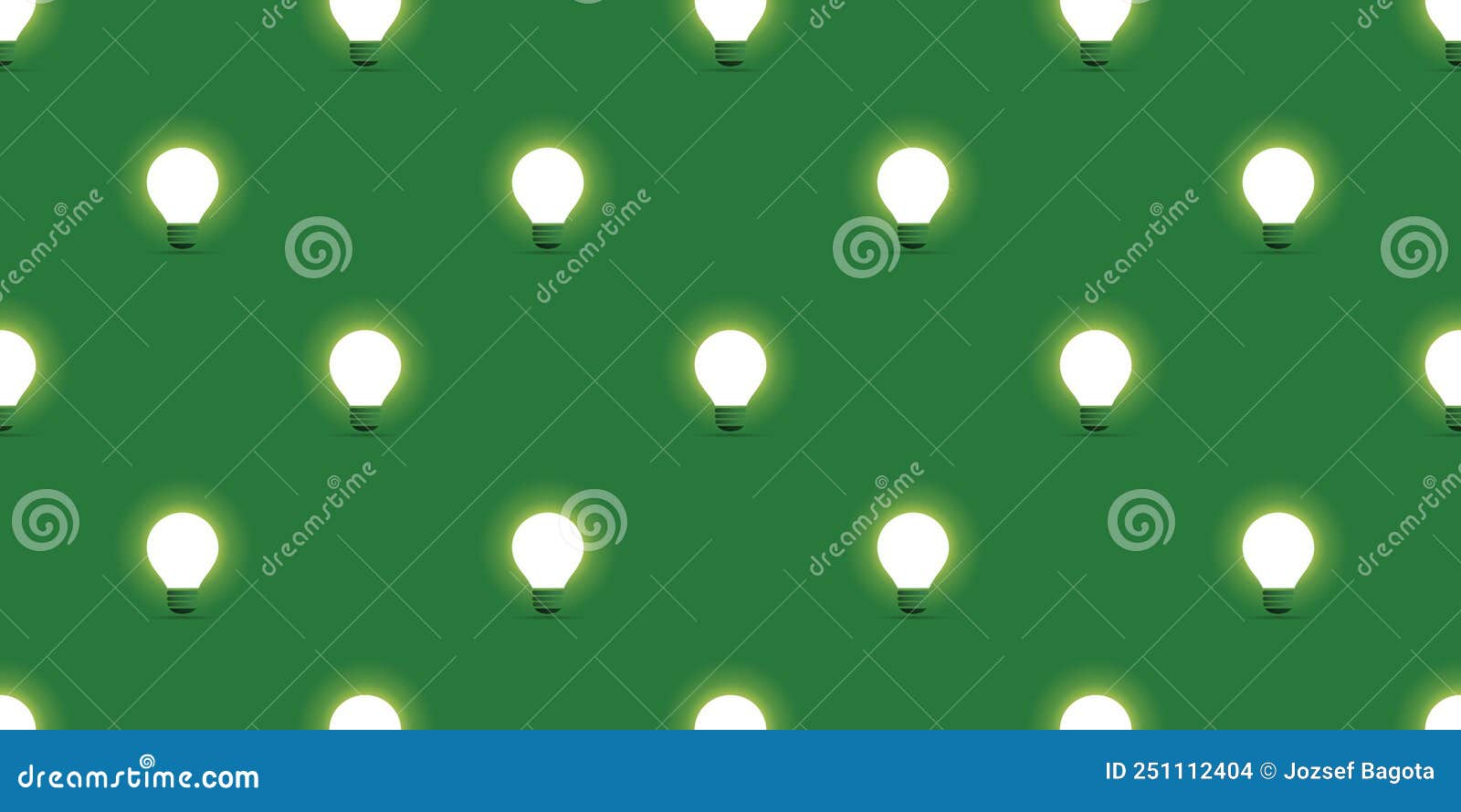 Lots of Simple Minimalist Glowing White Light Bulbs - Pattern ...