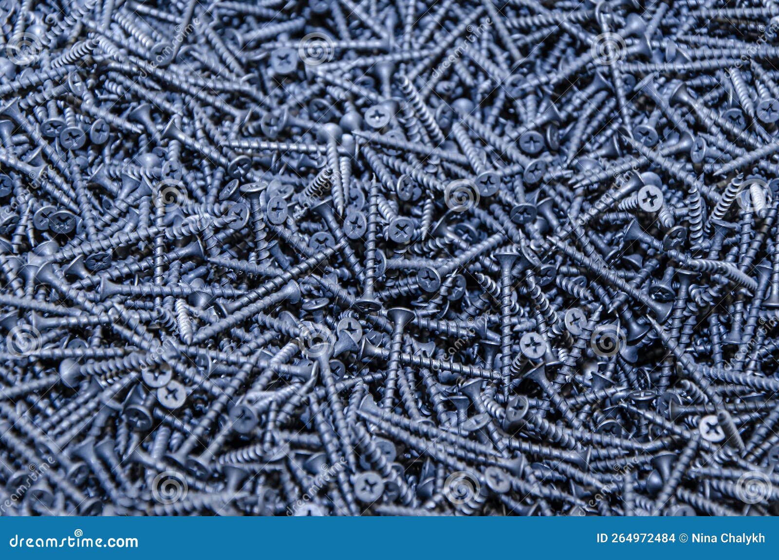 Lots of Small Black Screws. Texture, Bunch of Screws Scattered Around ...