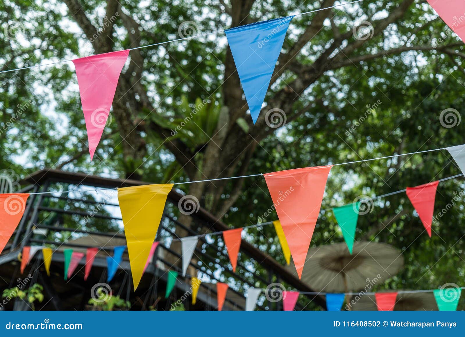 Lots of small color flags stock photo. Image of event - 116408502
