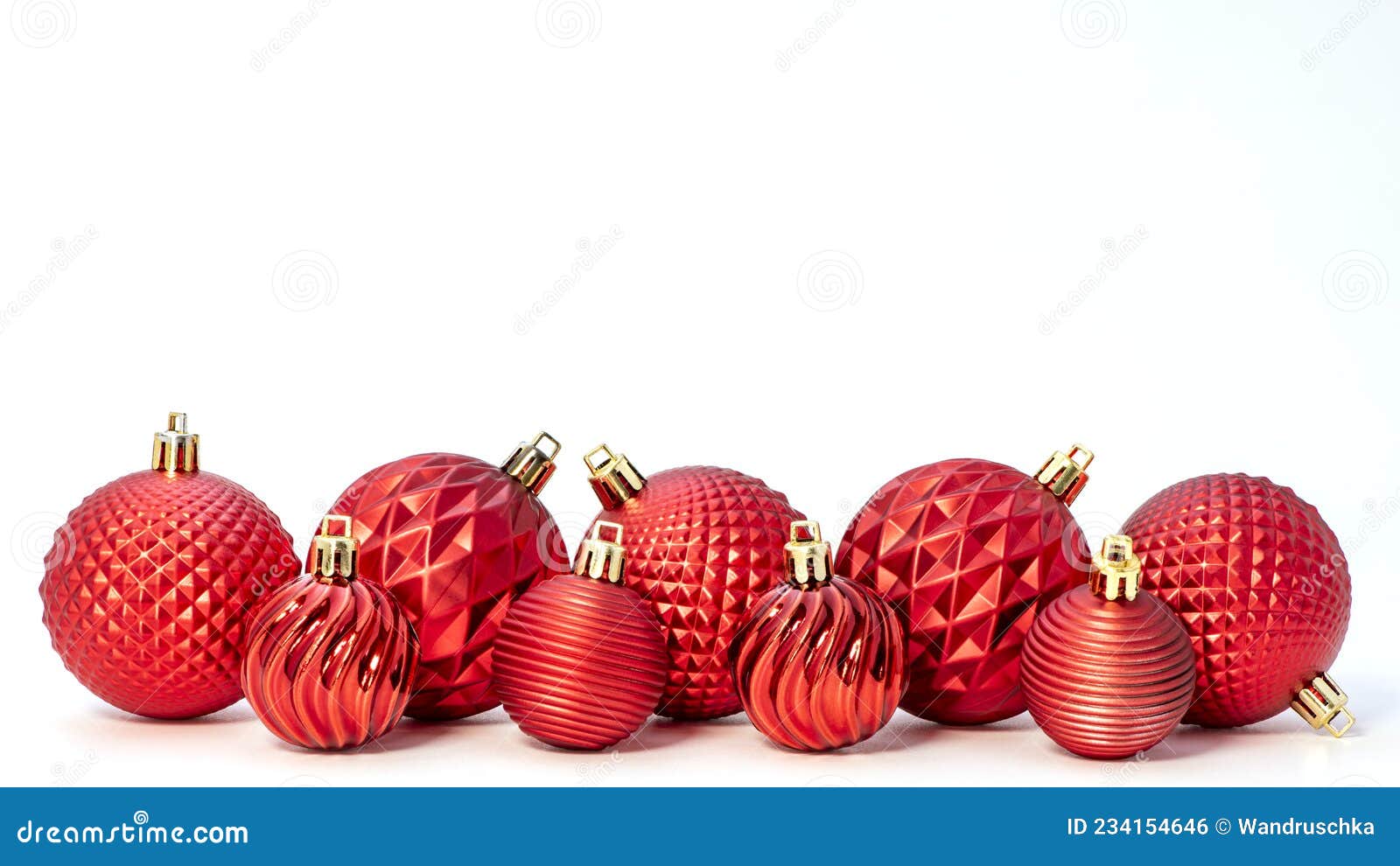Lots of Small and Large Red Christmas Baubles Stock Photo - Image of ...