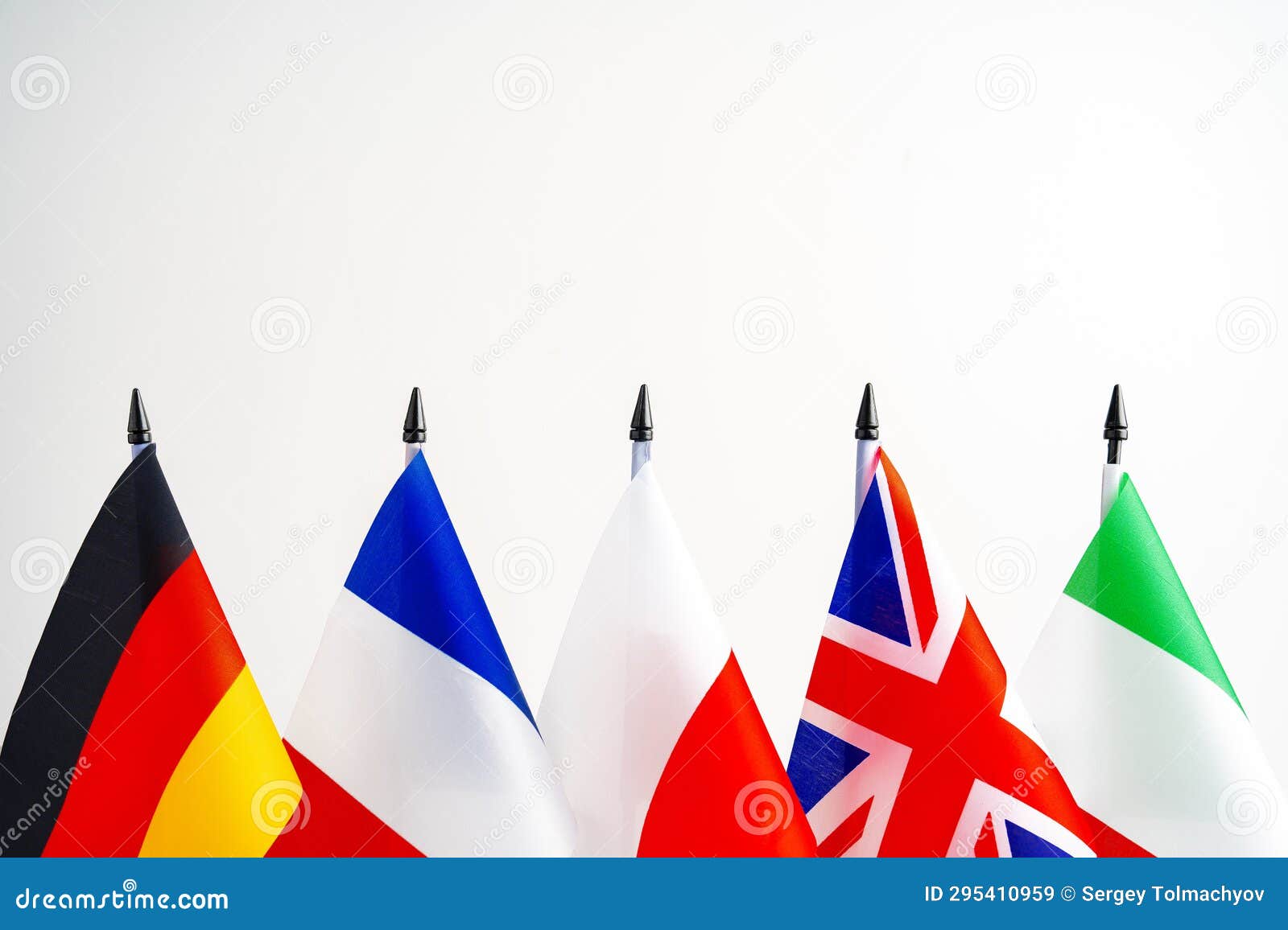 Lots of Small National Flags on Table Stock Image - Image of flags ...