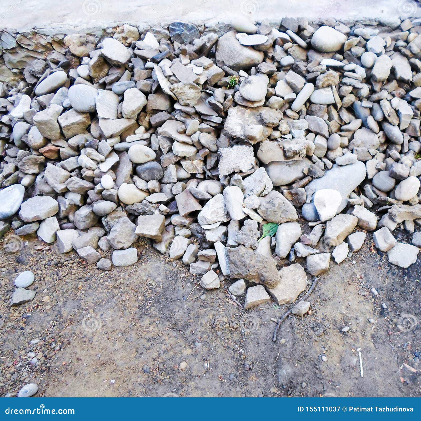 Lots of Small Stones on the Ground Stock Image - Image of hard ...