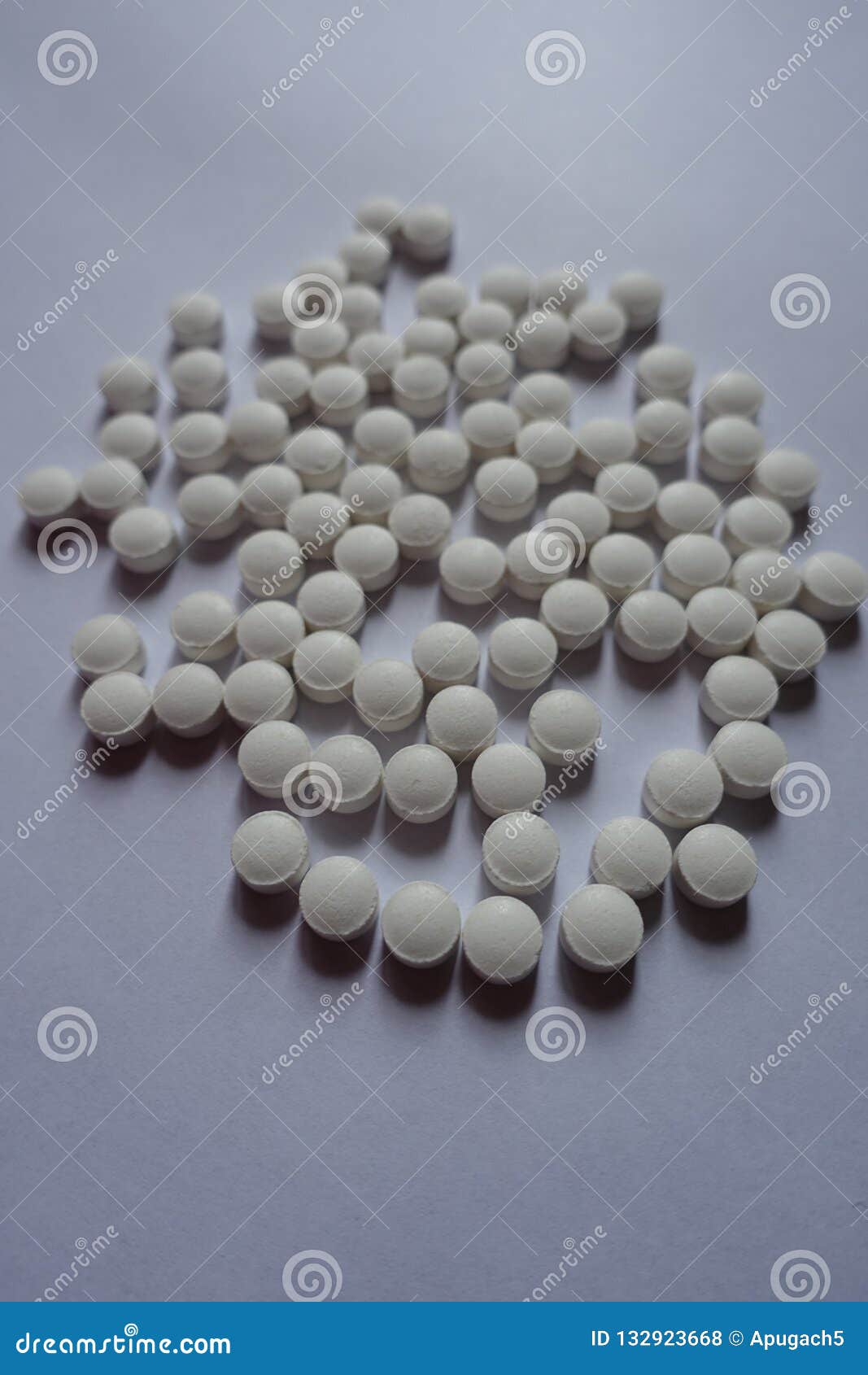 Lots of Small White Tablets of Vitamin K Stock Photo - Image of pile ...