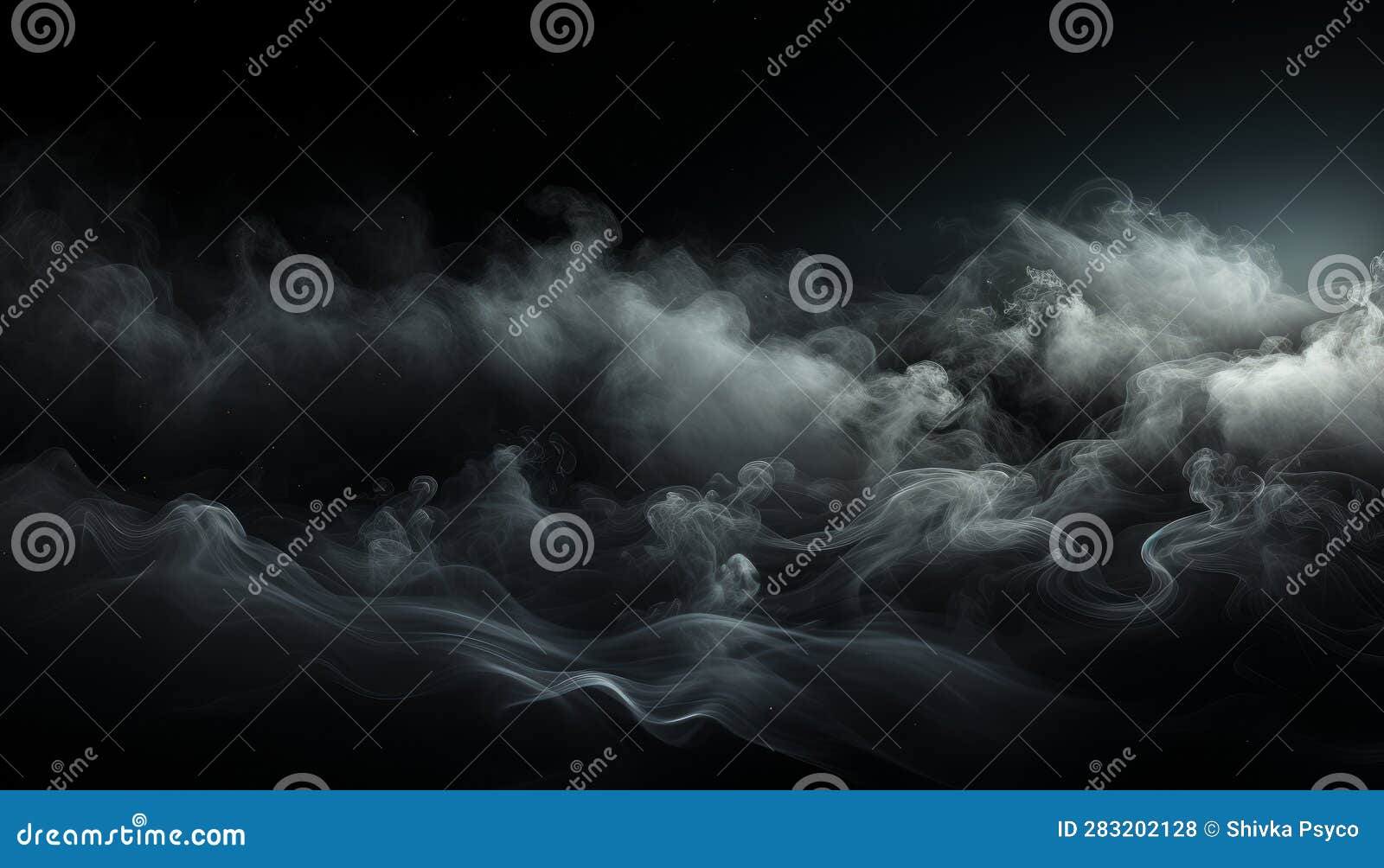 Lots of Smoke Effect Isolated on Black Background Stock Illustration ...