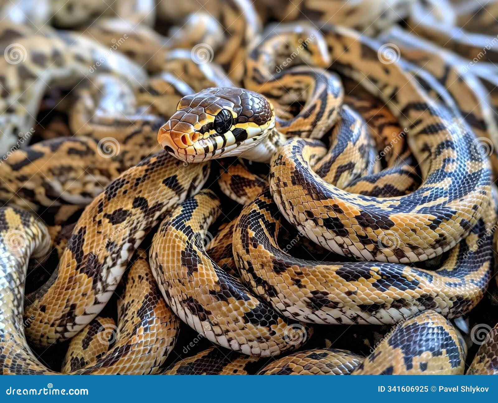 Lots of Snakes Tangled Outdoors Stock Image - Image of ring, coiled ...