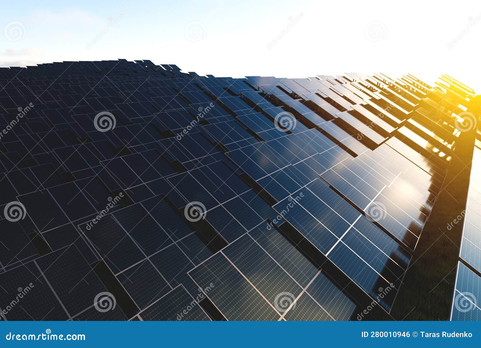 Lots of Solar Panels Stacked Close Stock Illustration - Illustration of ...