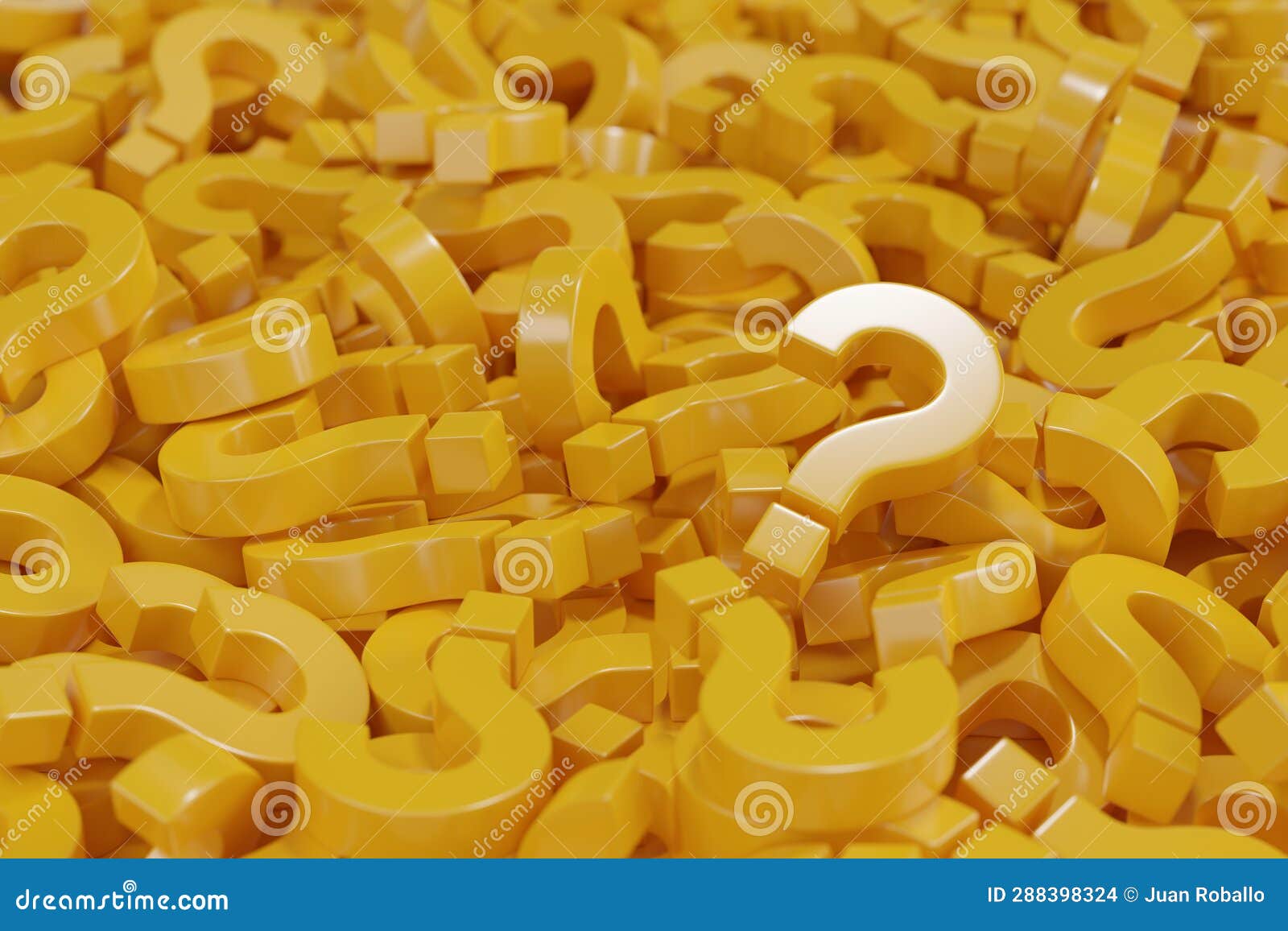 Lots of Solid Question Marks. 3d Illustration Stock Illustration ...