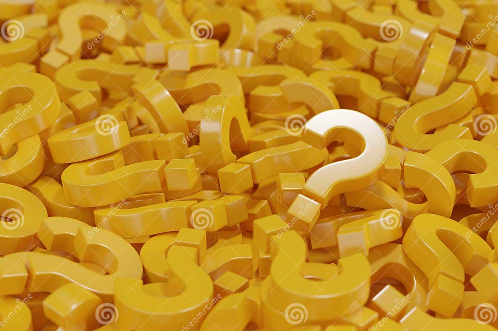 Lots of Solid Question Marks. 3d Illustration Stock Illustration ...