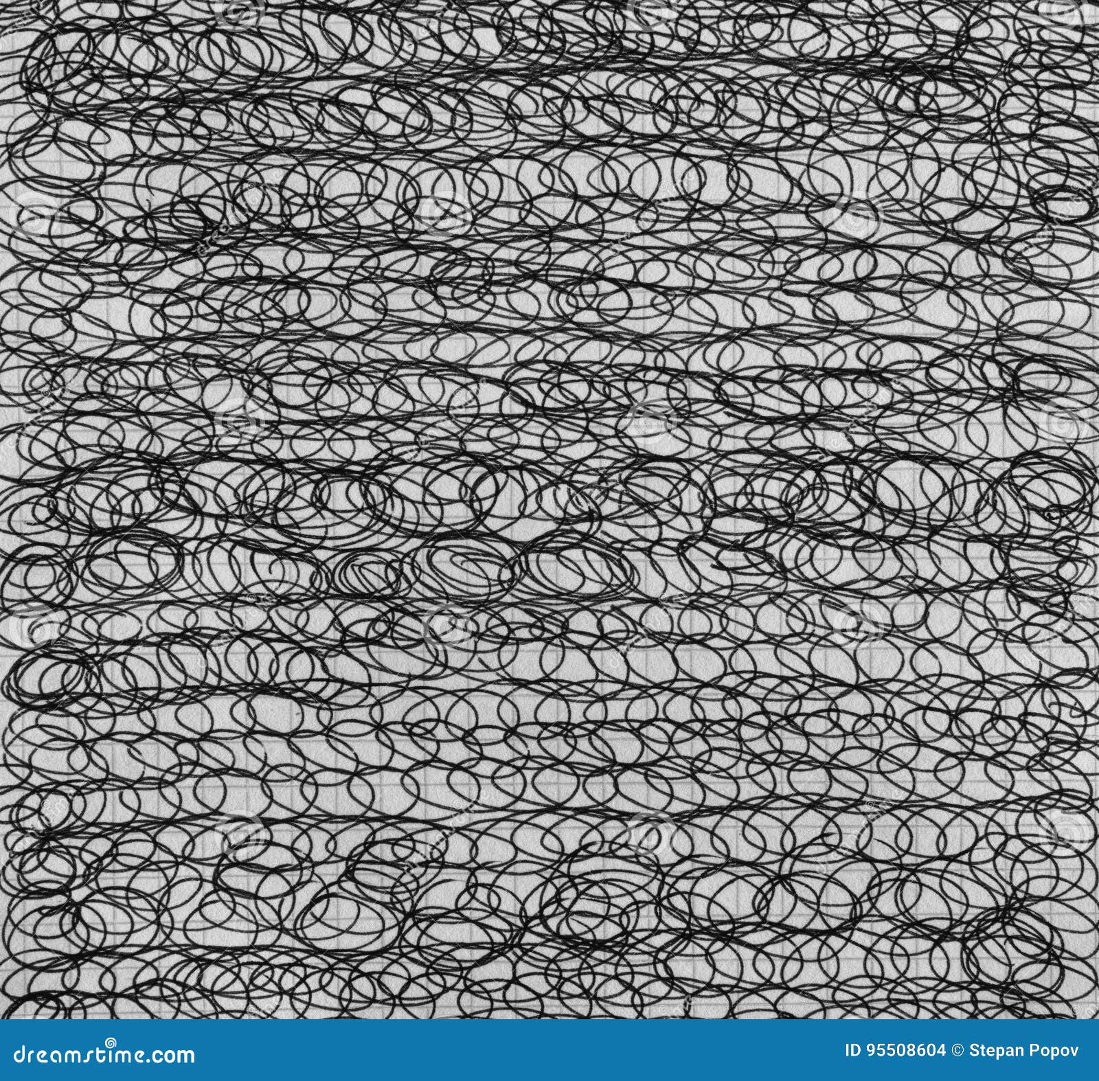 Lots of Squiggles Drawn with Ballpoint Pen Stock Photo - Image of black ...