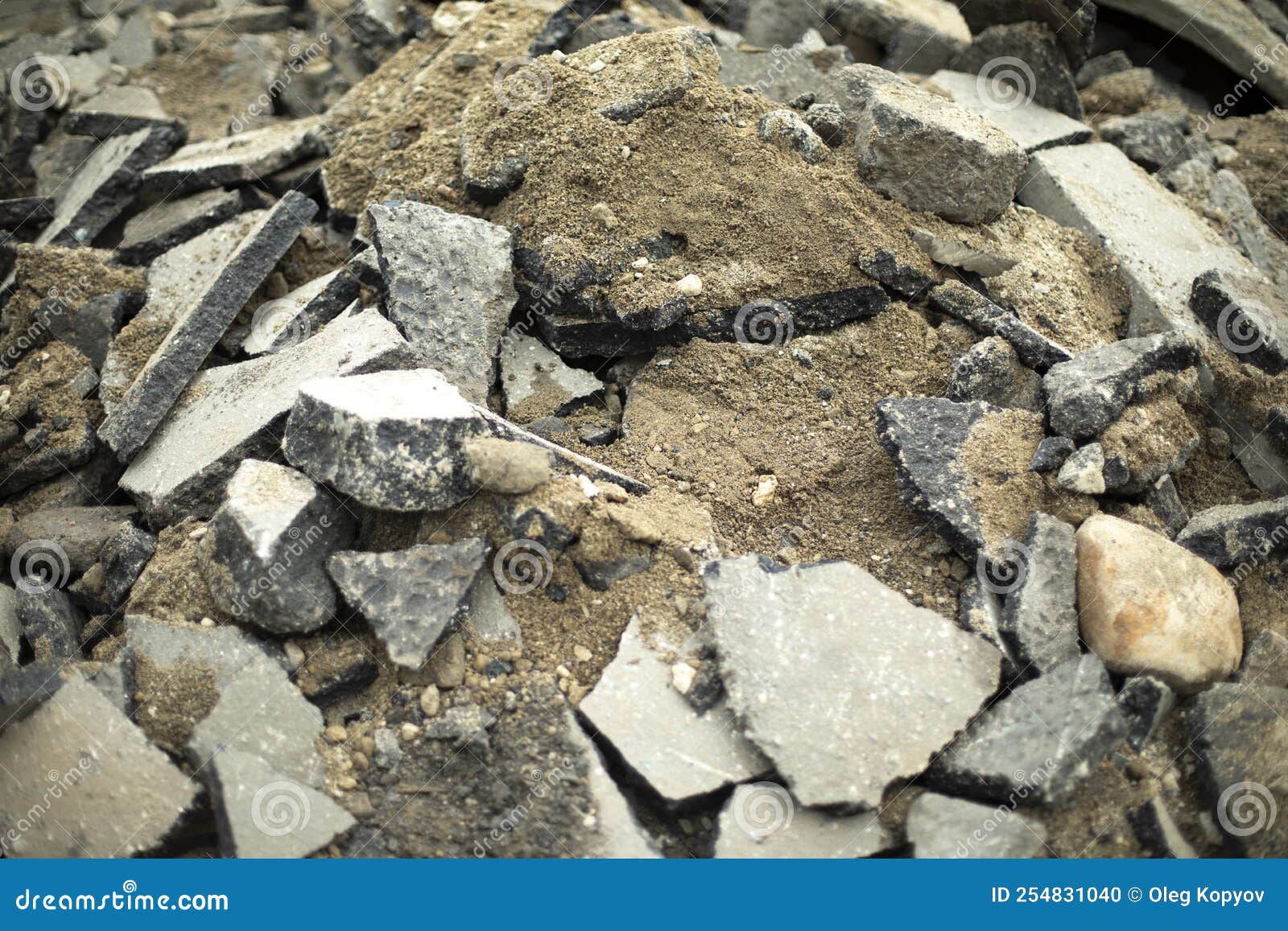 Lots of Stone. Construction Waste Stock Photo - Image of road ...