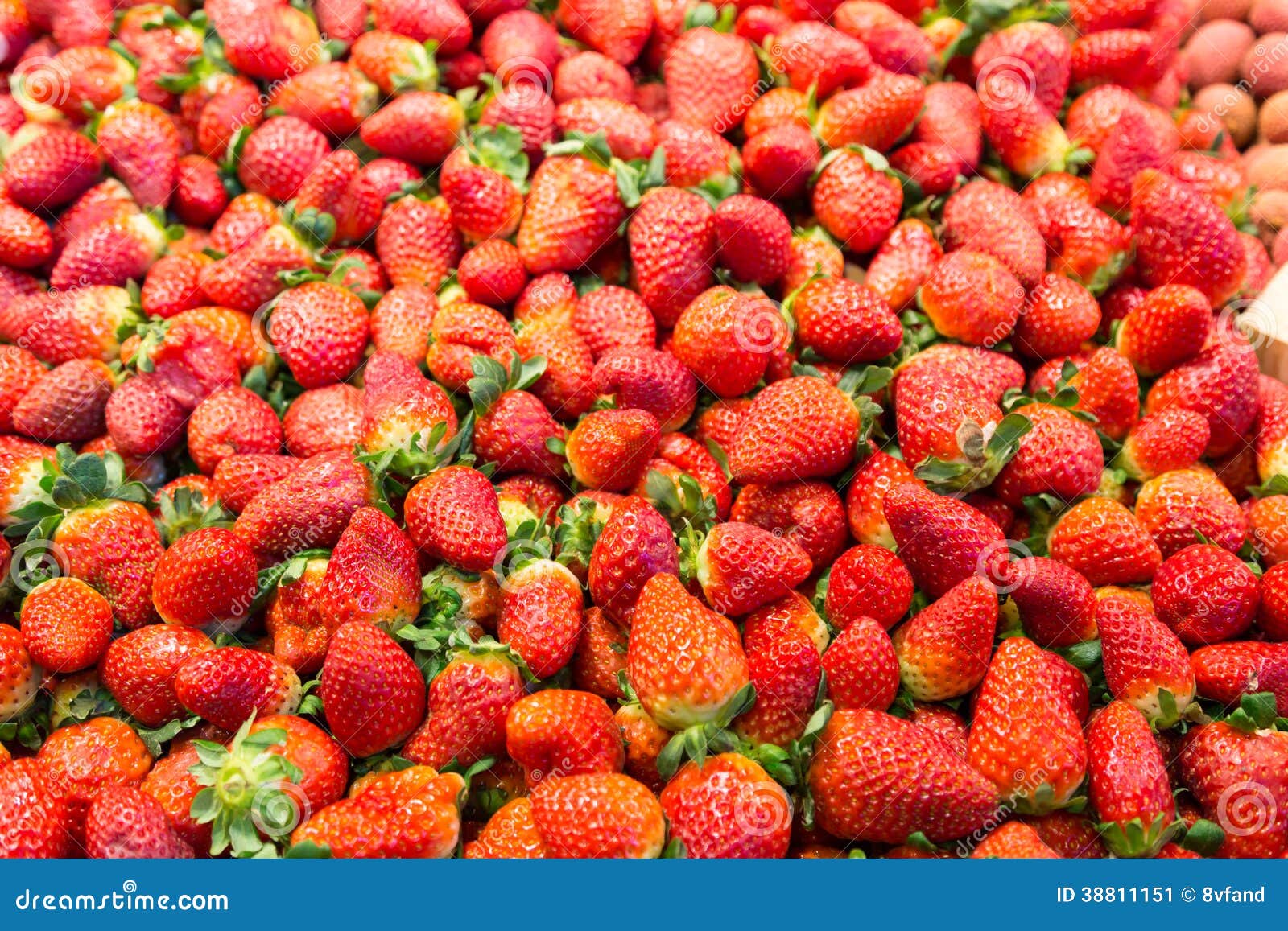Lots of Strawberries at a Market Stall Stock Image - Image of vital ...
