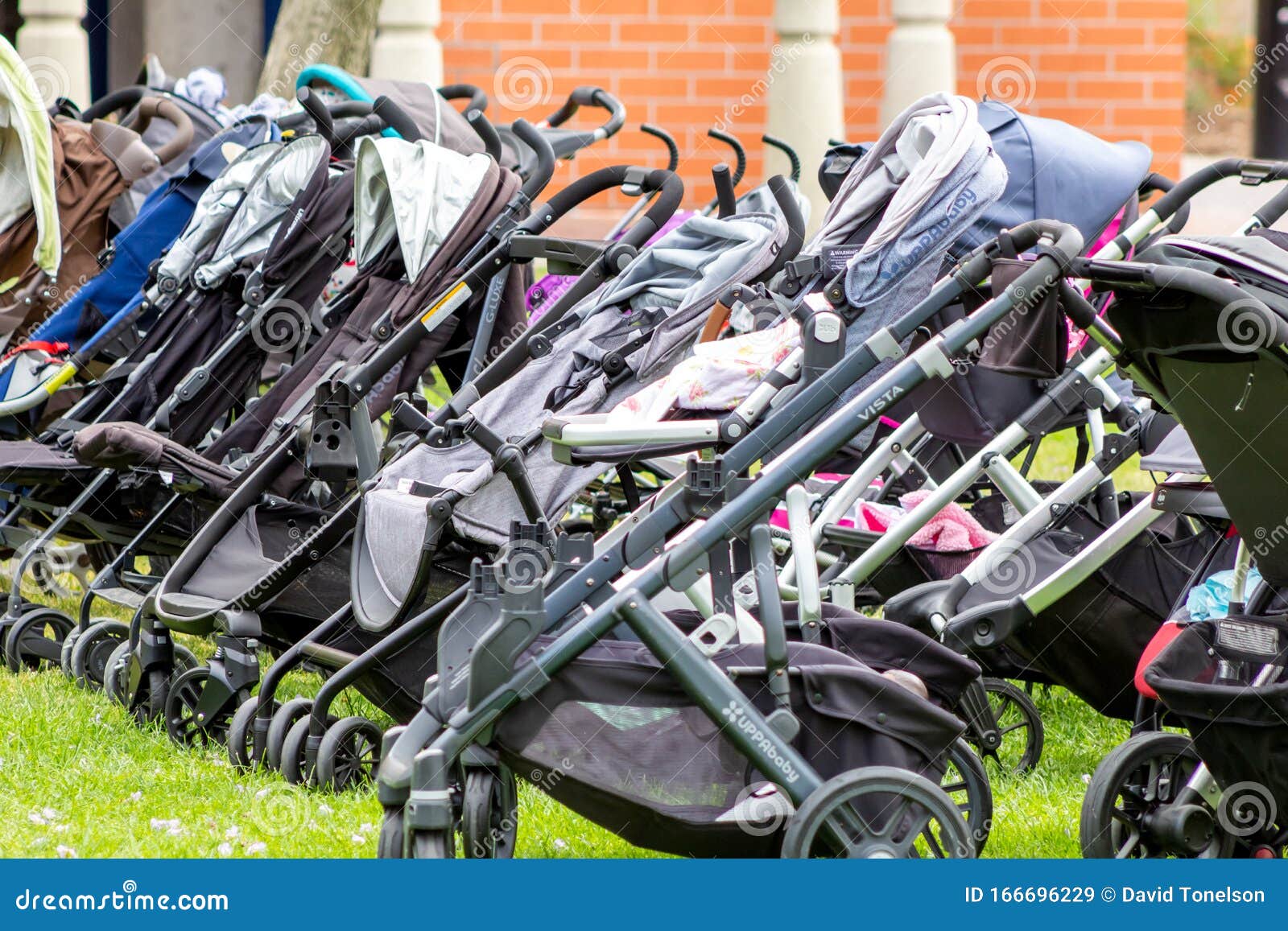 Lots of strollers editorial stock image. Image of shop - 166696229