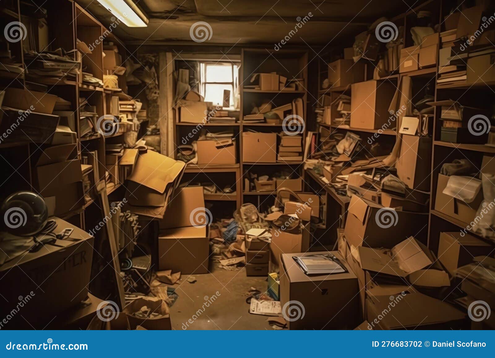 Messy, Disorganized Office, Cute Simple Anime Style Illustration ...