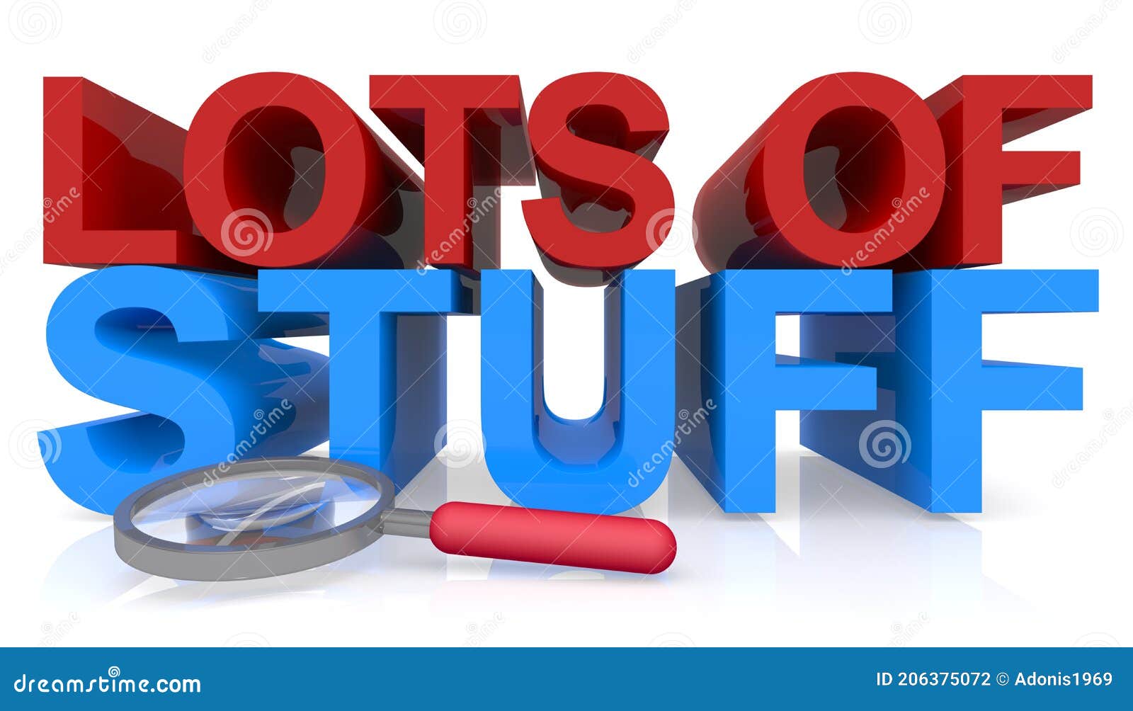 Lots of Stuff Word on White Stock Illustration - Illustration of ...