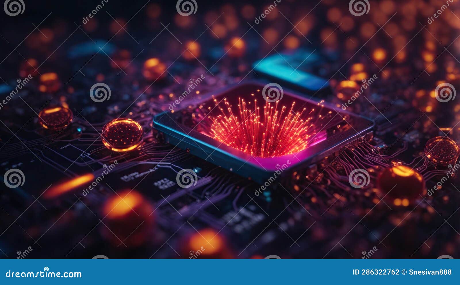 Lots of Symbolic Computer Viruses in Red Cellular Back. Ai Generated ...