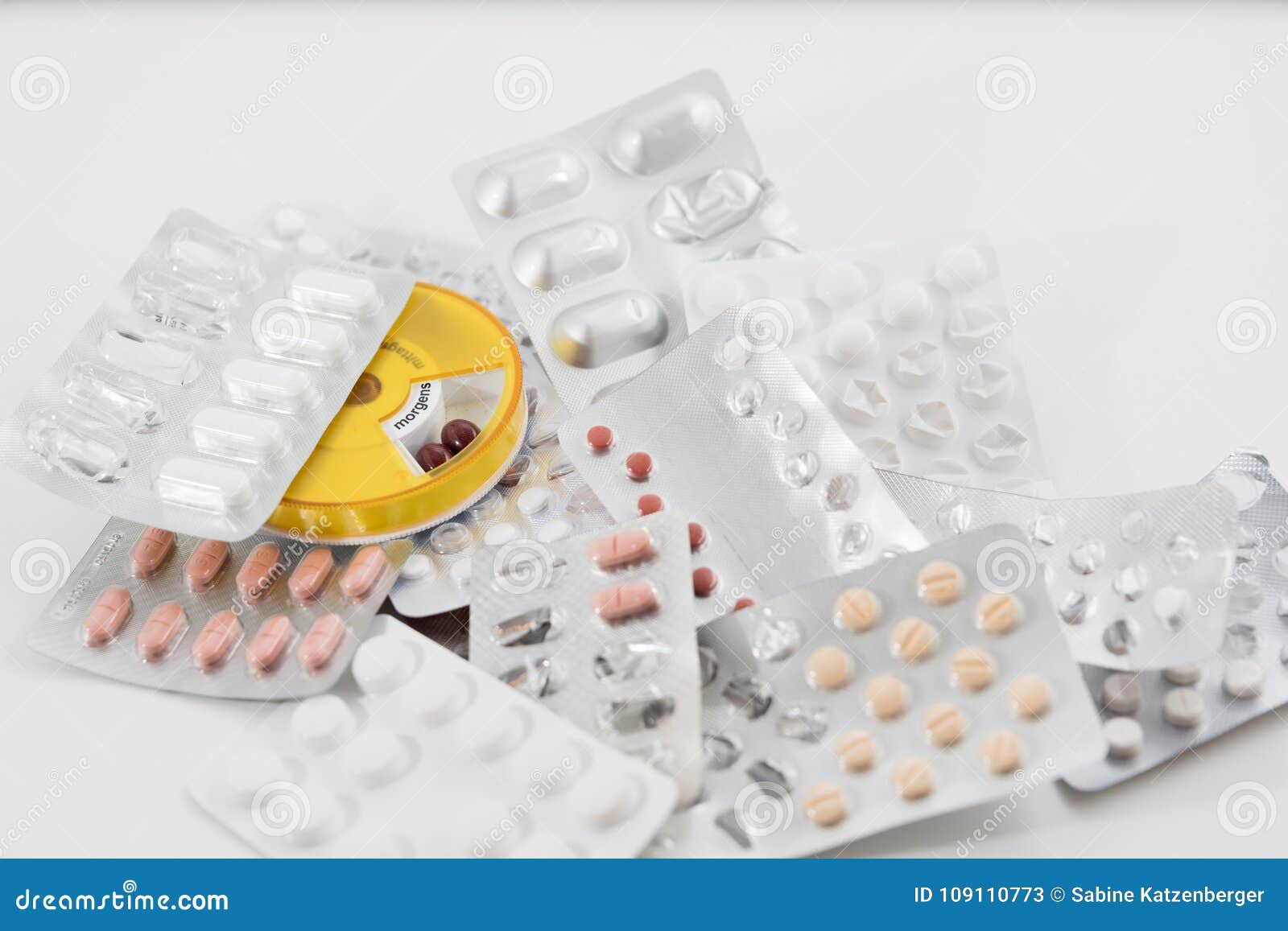 Lots of Tablets in Blisters Stock Image - Image of illness, pharmacy ...