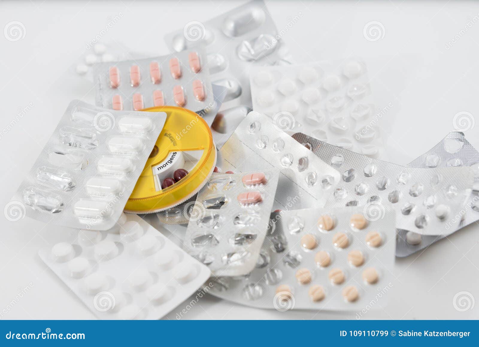 Lots of Tablets in Blisters Stock Image - Image of closeup, healthcare ...