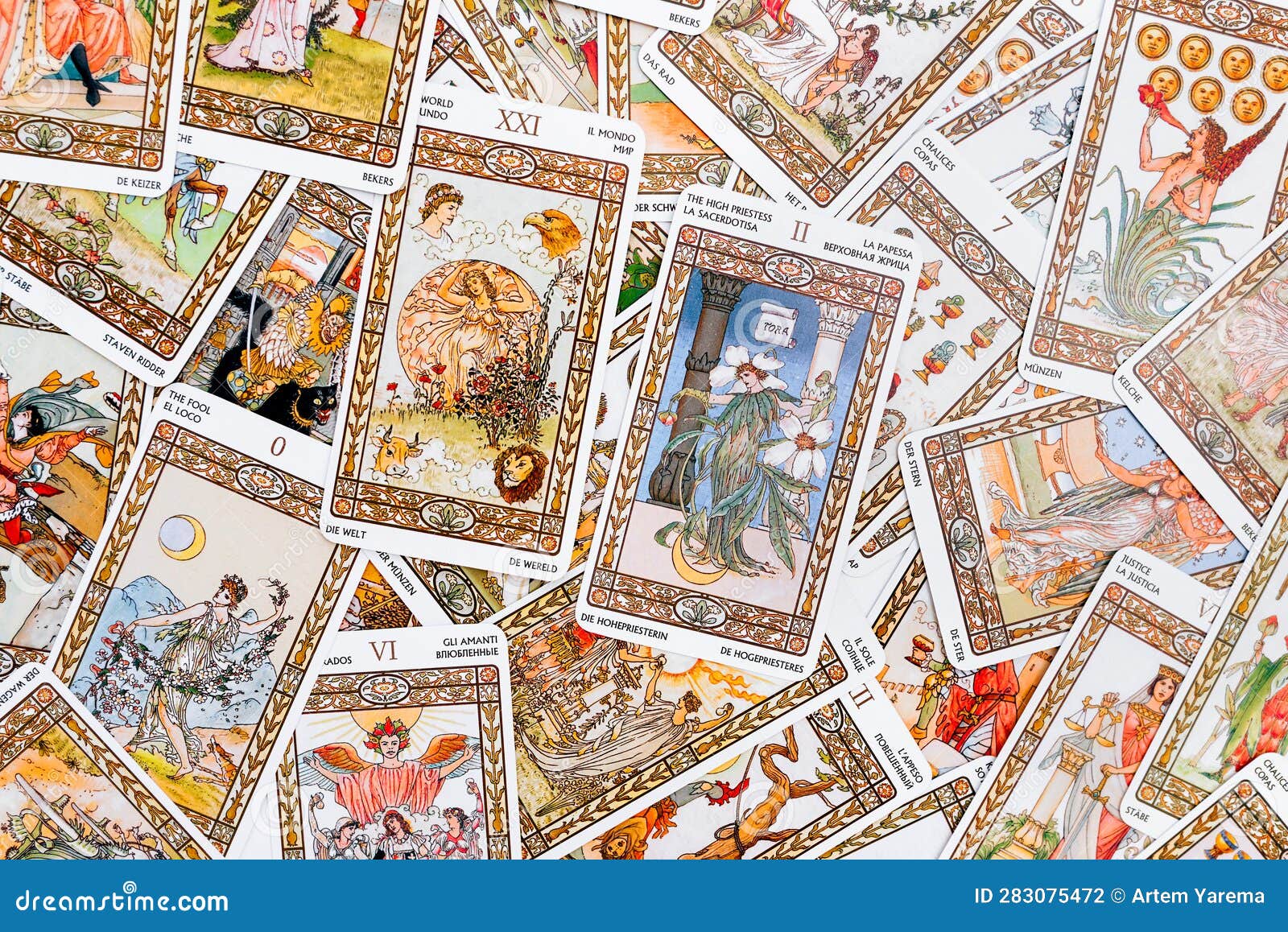 Lots of Tarot Cards. Tarot Card Layout Stock Photo - Image of fortune ...