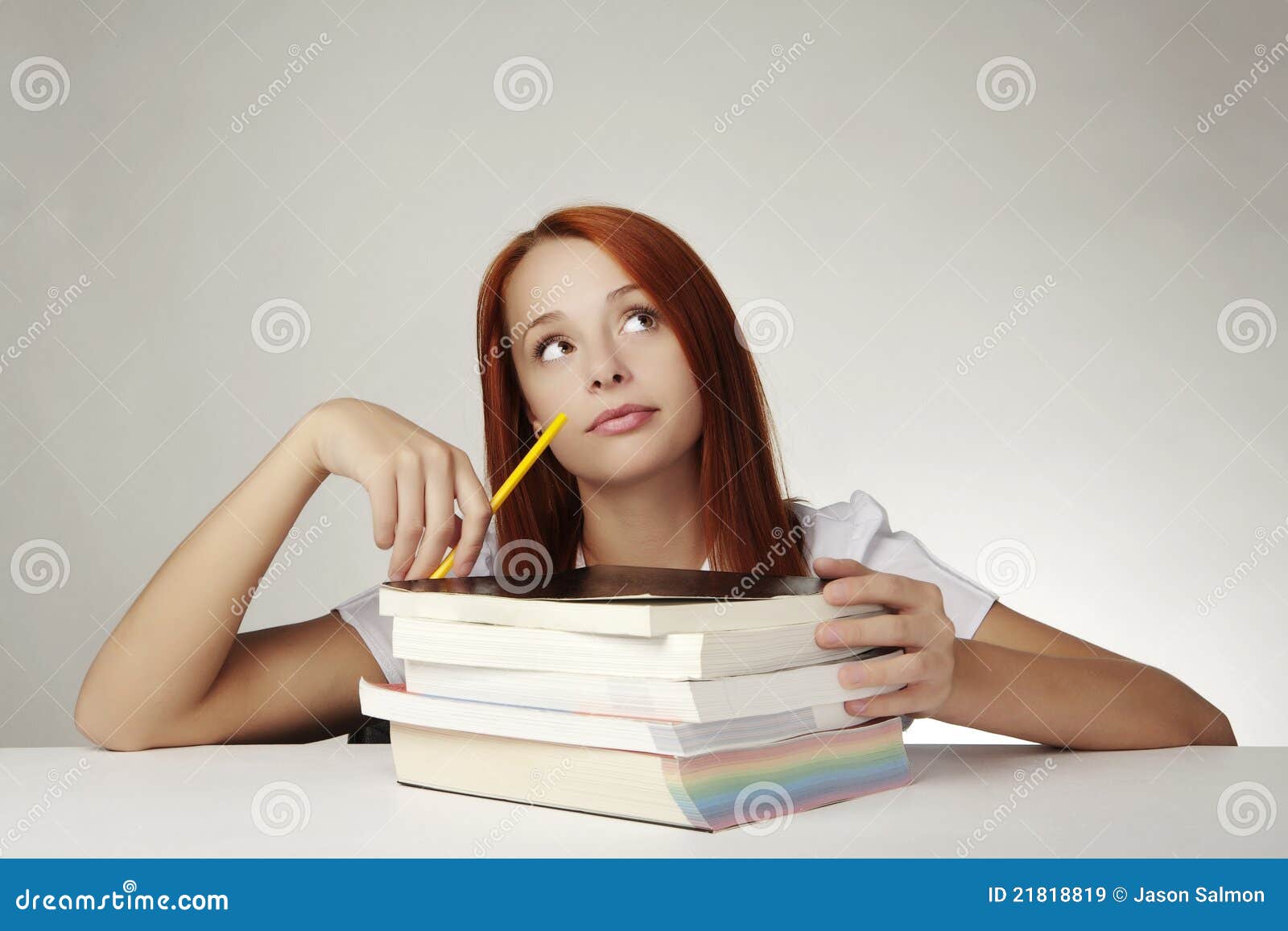 Lots to learn stock image. Image of casual, smile, pretty - 21818819