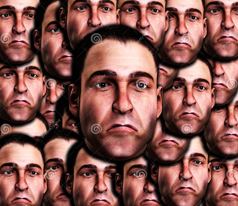 Lots of Very Sad Male Faces Stock Image - Image of males, emotion: 4712057