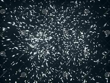 Lots of White Particles in Empty Space Stock Illustration ...