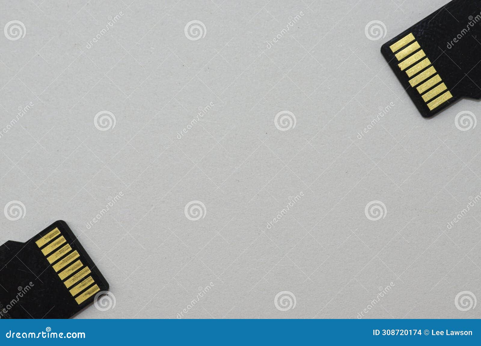 Lots of White Space with Two MicroSD Cards Stock Photo - Image of cards ...