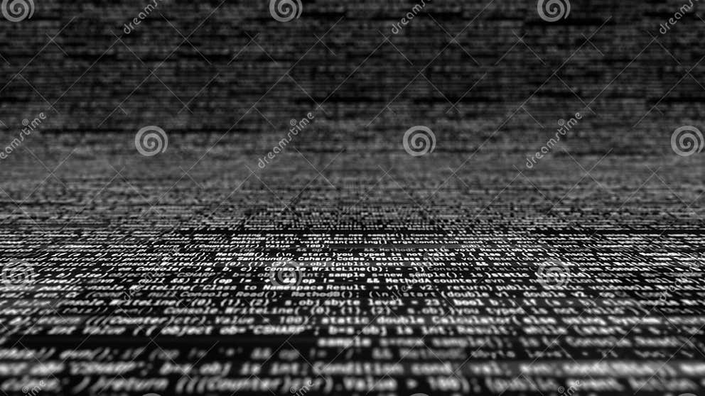 Lots of White Text on Black Background. Animation. Endless White Text ...