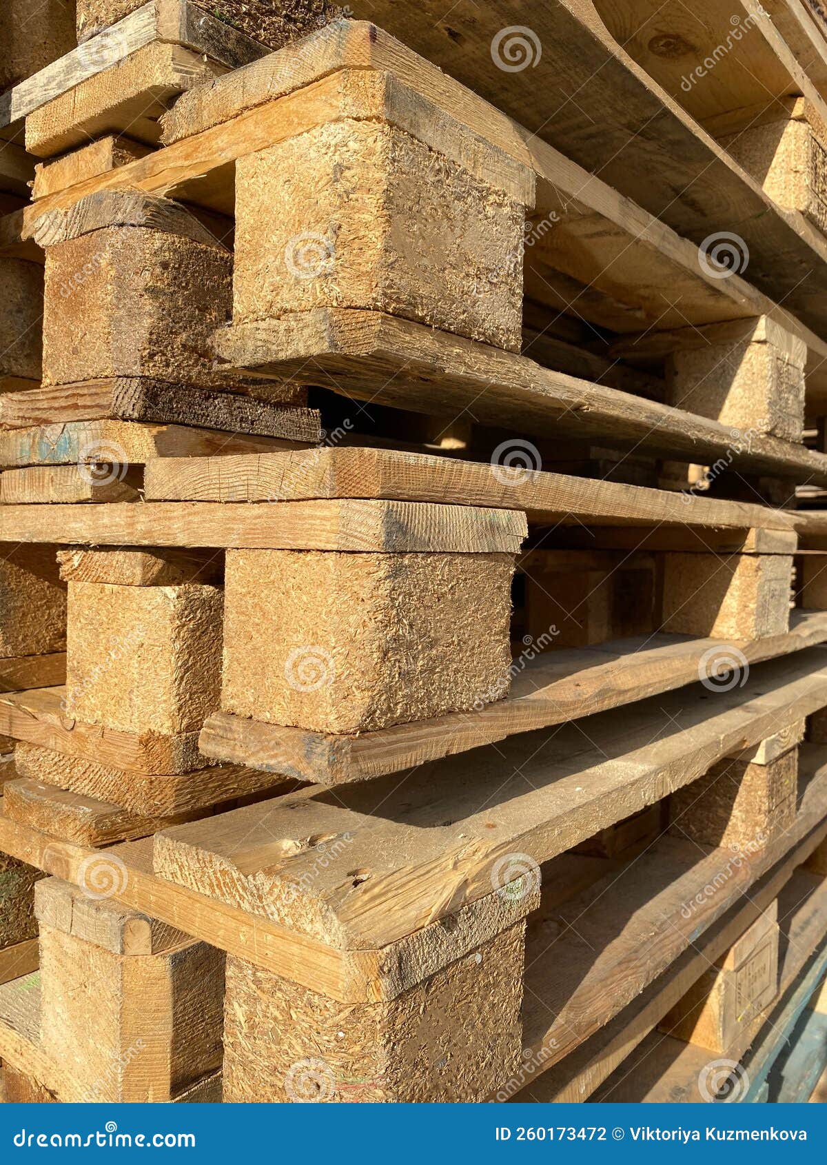 Lots of Wooden Pallets. Stacks of Pallets Stock Photo - Image of pallet ...