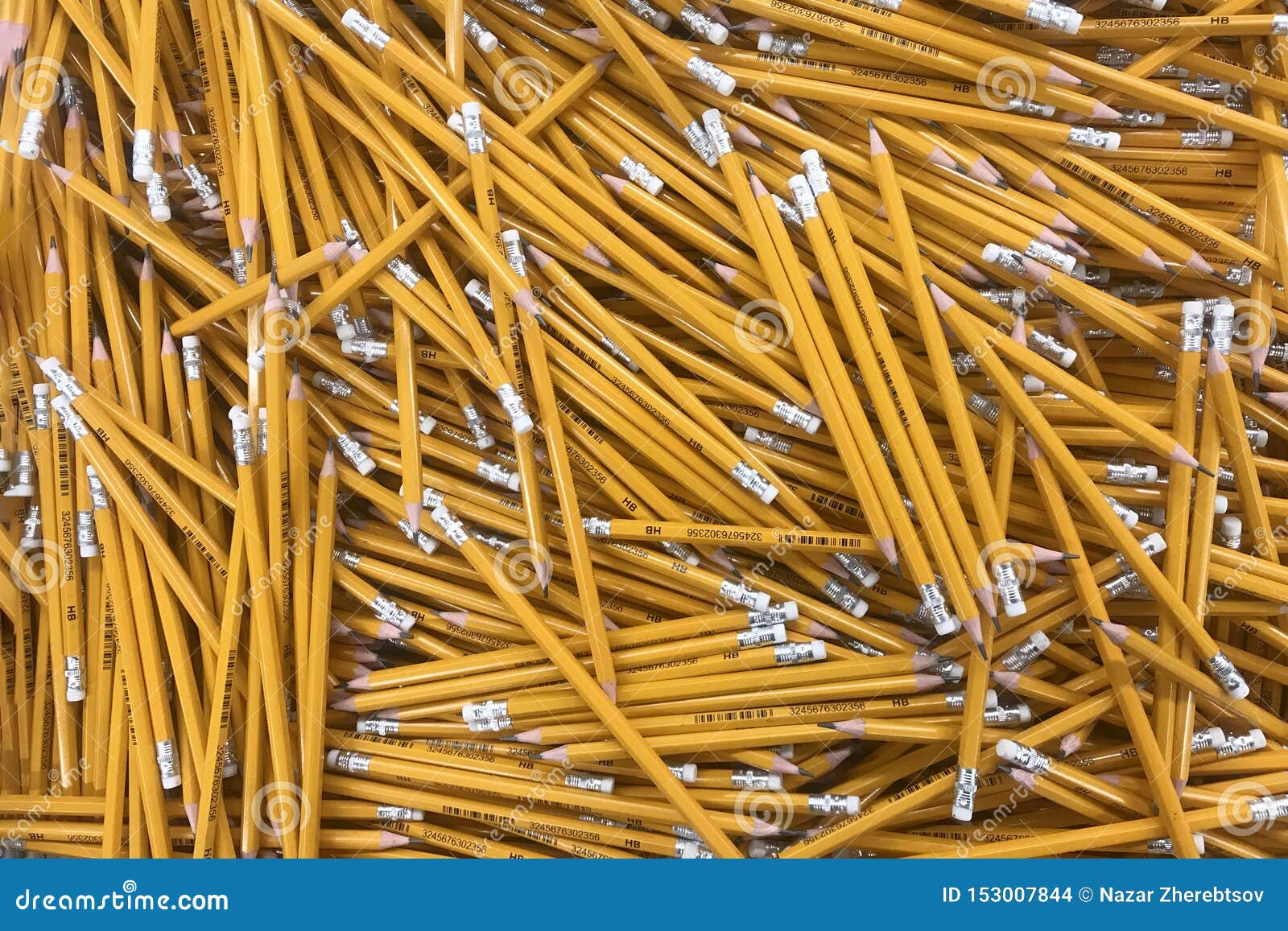 Lots of Yellow Pencils As Background. Top View Stock Photo - Image of ...
