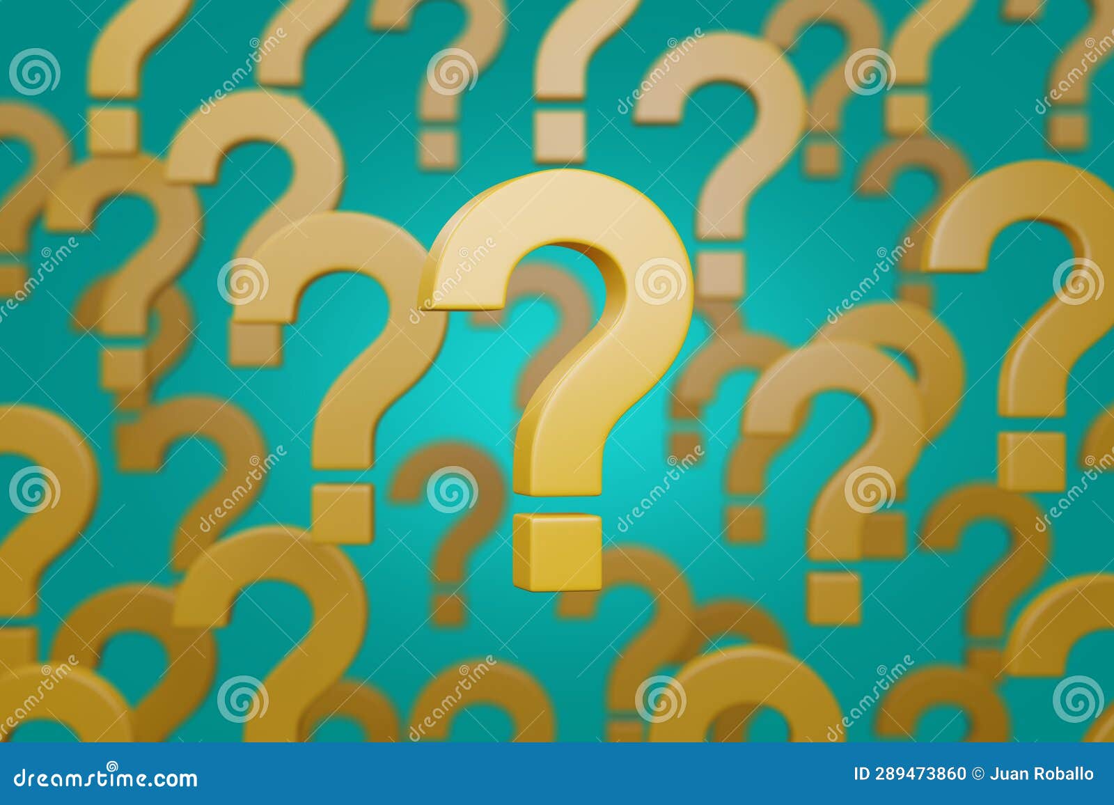 Lots of Yellow Solid Question Marks. 3d Illustration Stock Illustration ...