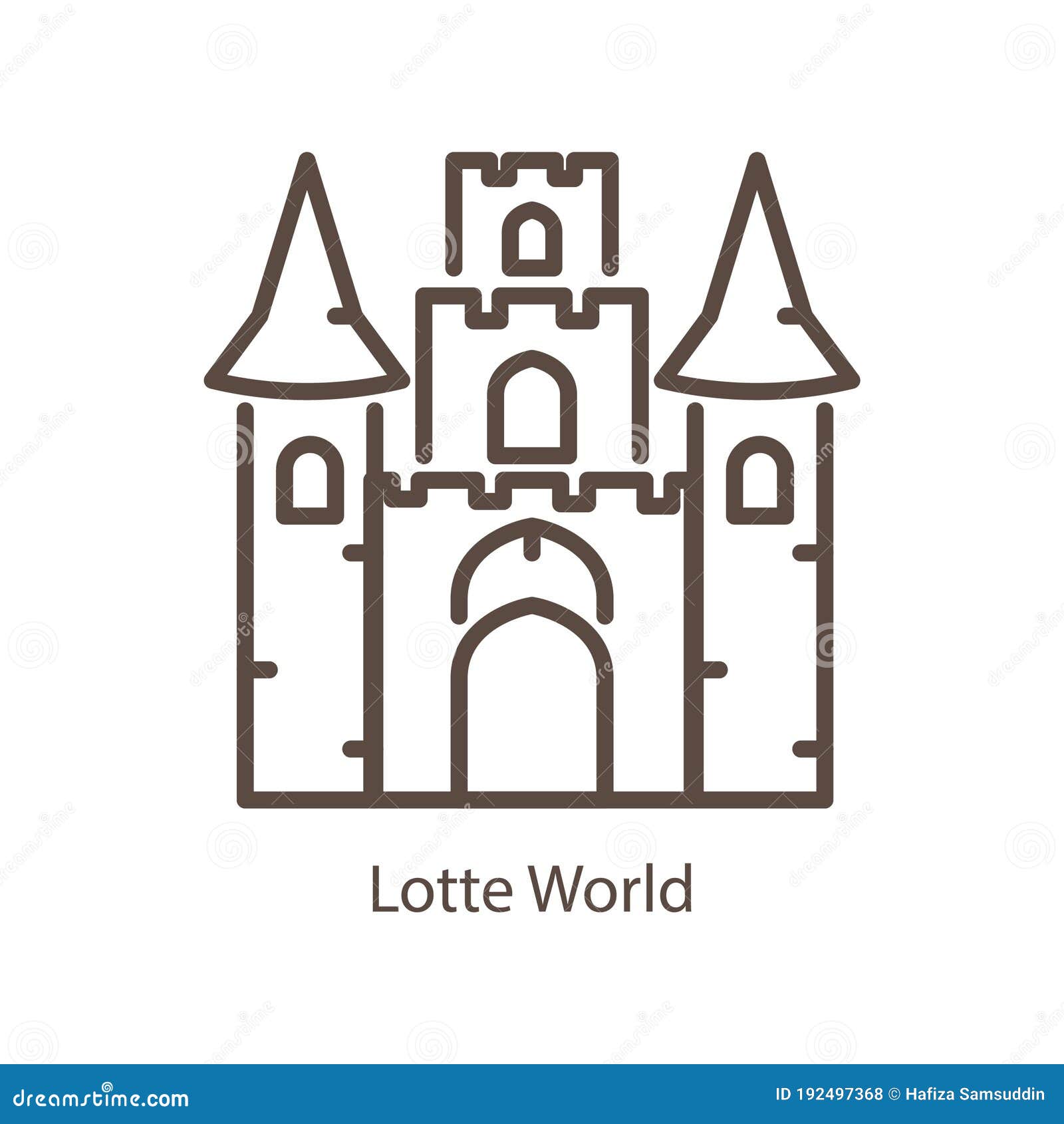 Lotte World. Vector Illustration Decorative Design Stock Vector ...