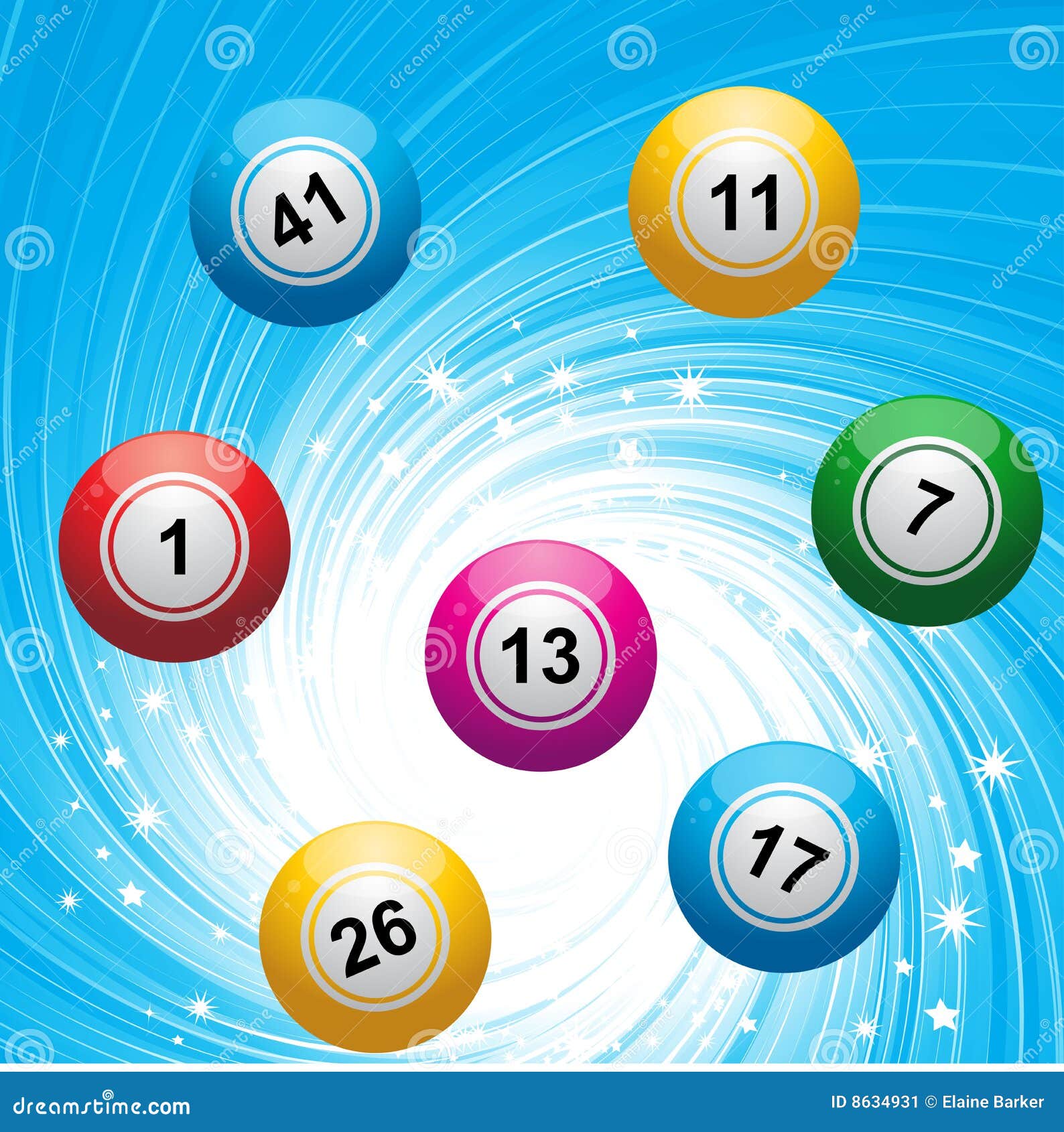 Lottery balls stock illustration. Illustration of lottery - 8634931