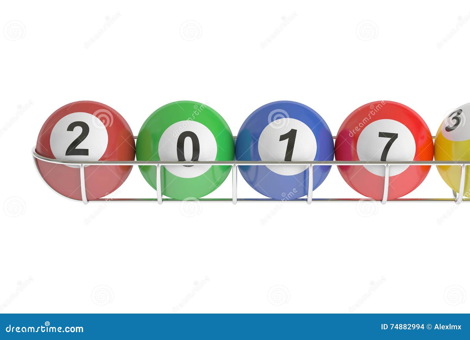 Lottery Balls 2017, 3D Rendering Stock Illustration - Illustration of ...