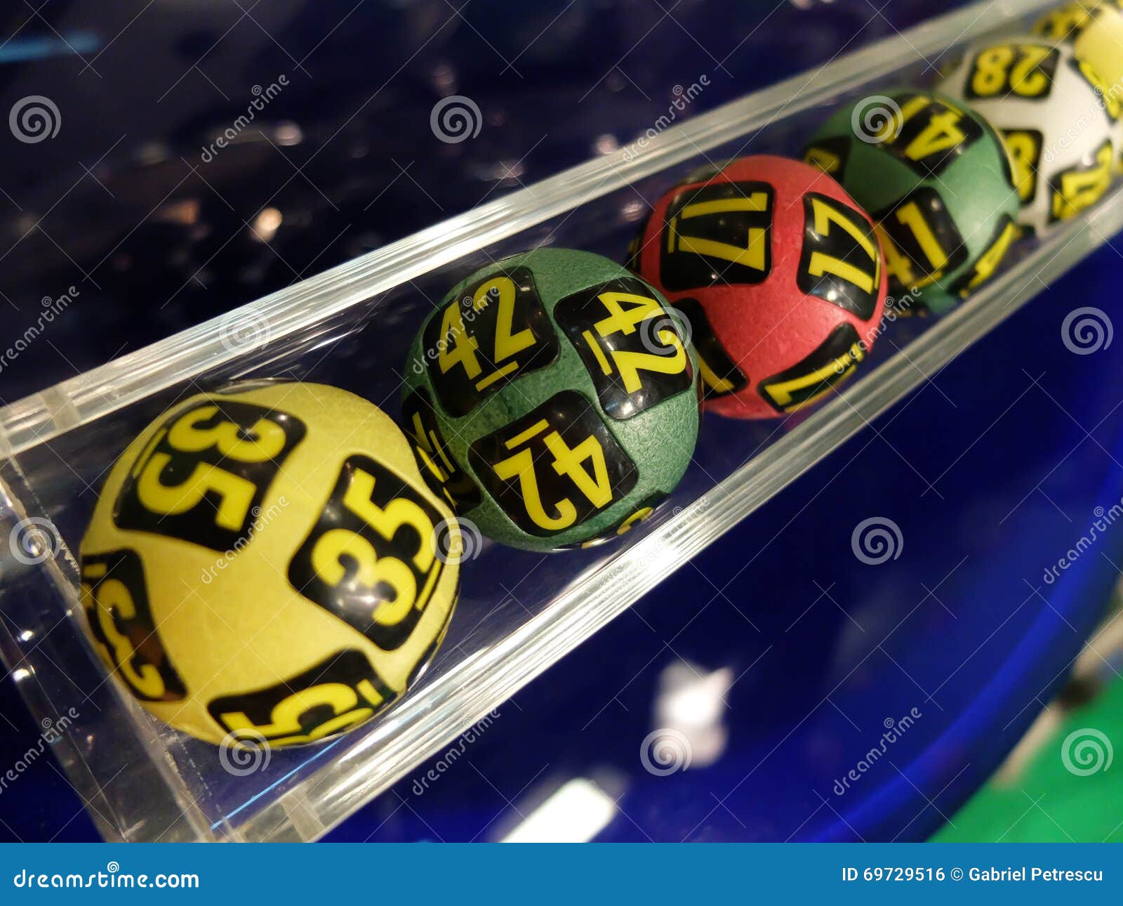 Lottery Balls during Extraction Stock Photo - Image of millionaire ...