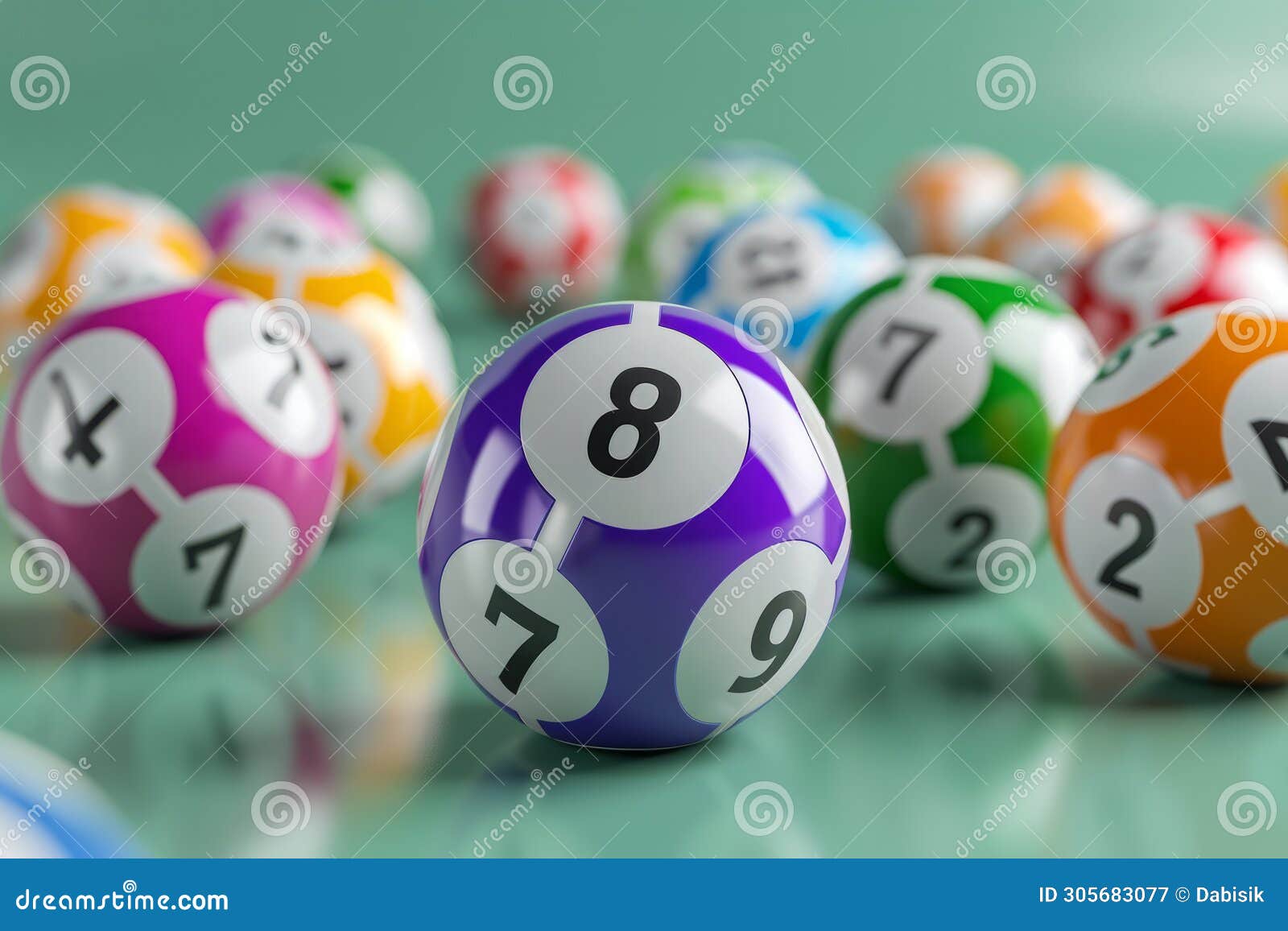 Lottery Balls with Number at Abstract Background Stock Image - Image of ...