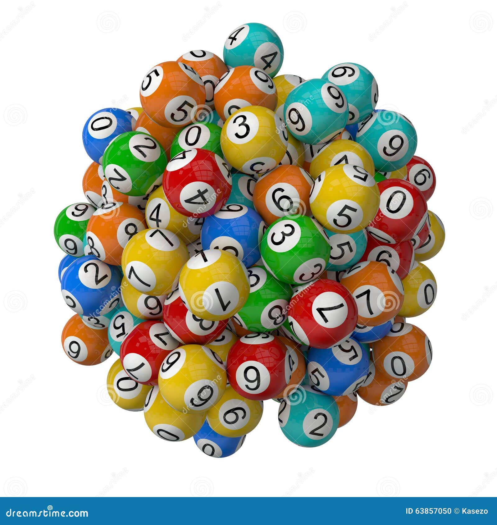 Lottery balls stack. stock illustration. Illustration of symbol - 63857050