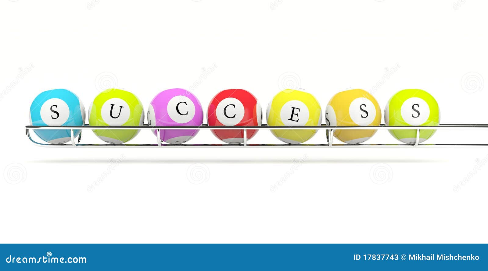 Lottery Balls with Word Success Stock Illustration - Illustration of ...