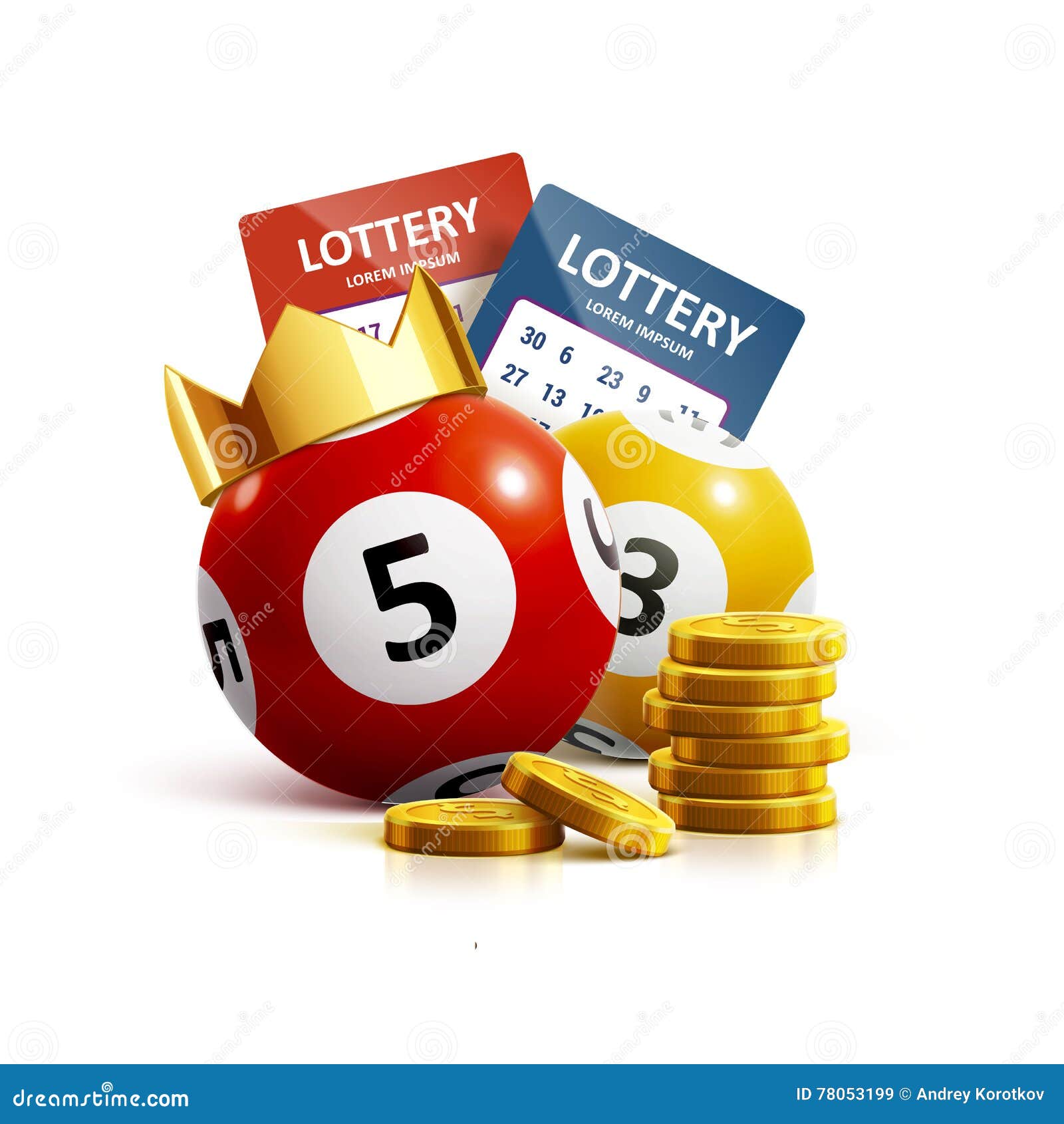 Lottery Icon Realistic Objects Eps 10 Stock Vector - Illustration of ...